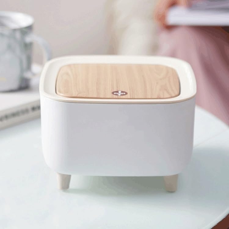 Desktop Dustbin – Compact & Stylish Desk Bin (Square) – Samanle