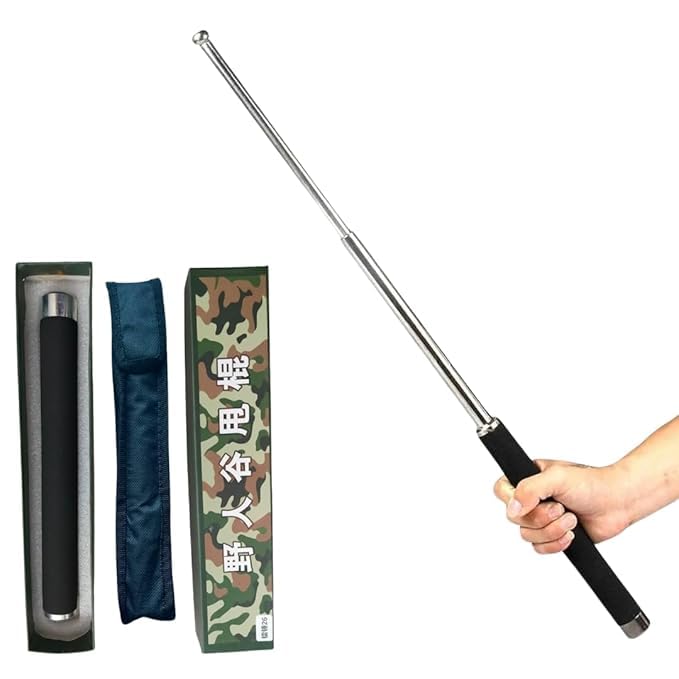 Telescopic Self Defense Stick – Stainless Steel Extendable Baton – Samanle
